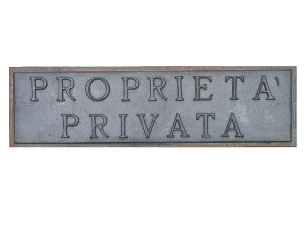 Piastra Proprietà Privata